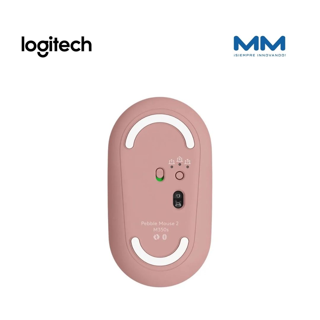 Mouse LOGITECH Pebble M 250S inalámbrico * Rosa - Grupo M&M Printer